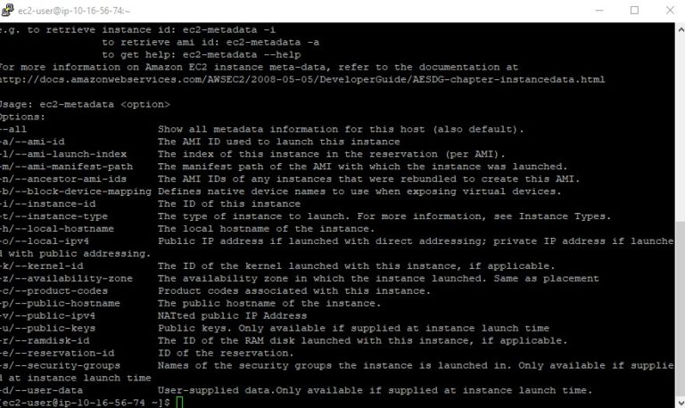 How To Access Instance Metadata From Aws Ec2 Instance